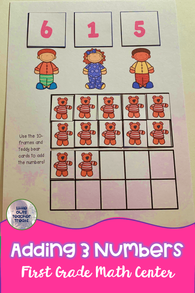 $1 Math Center Spotlight: Teddy Bear Snuggles - Little Owl's Teacher Treats