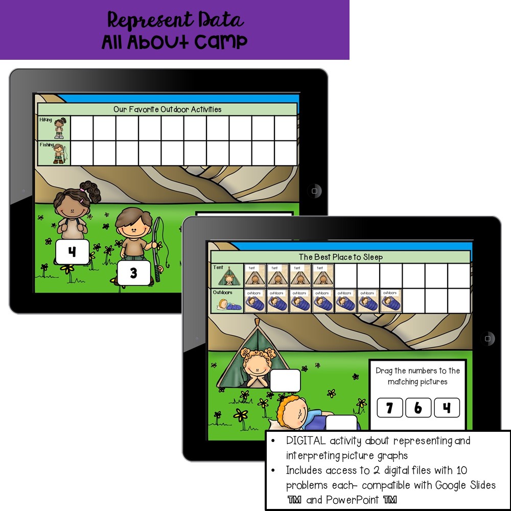 $1 Math Center Spotlight: All About Camp - Little Owl's Teacher Treats